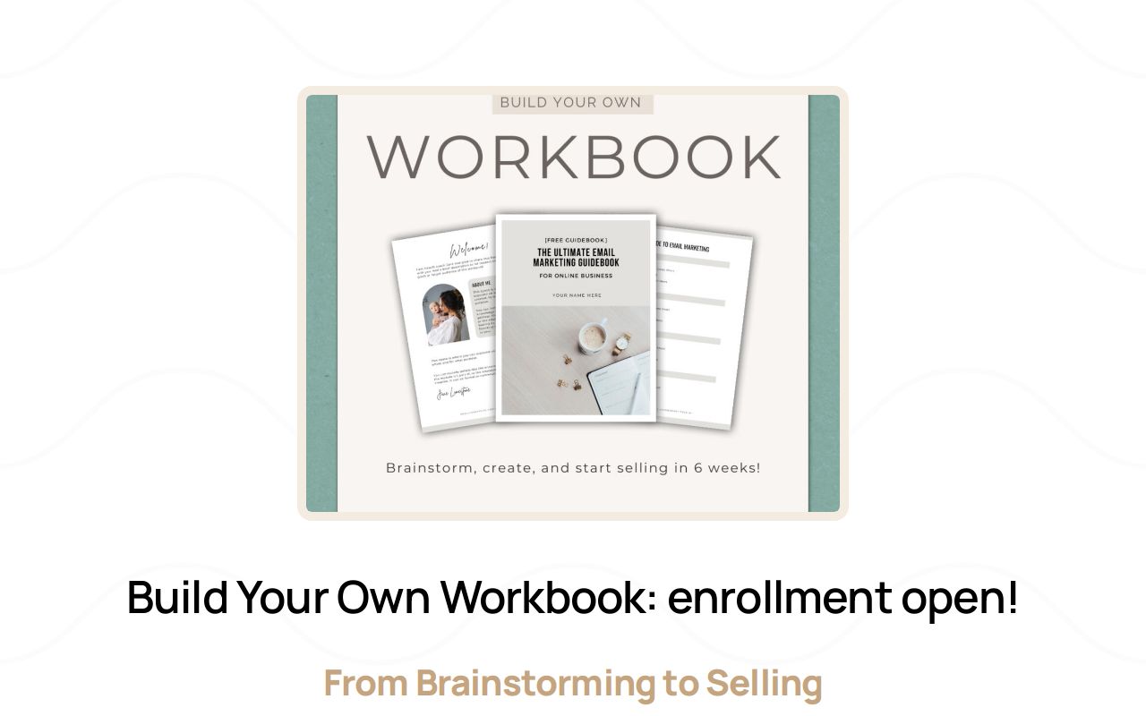 Build your own Workbook